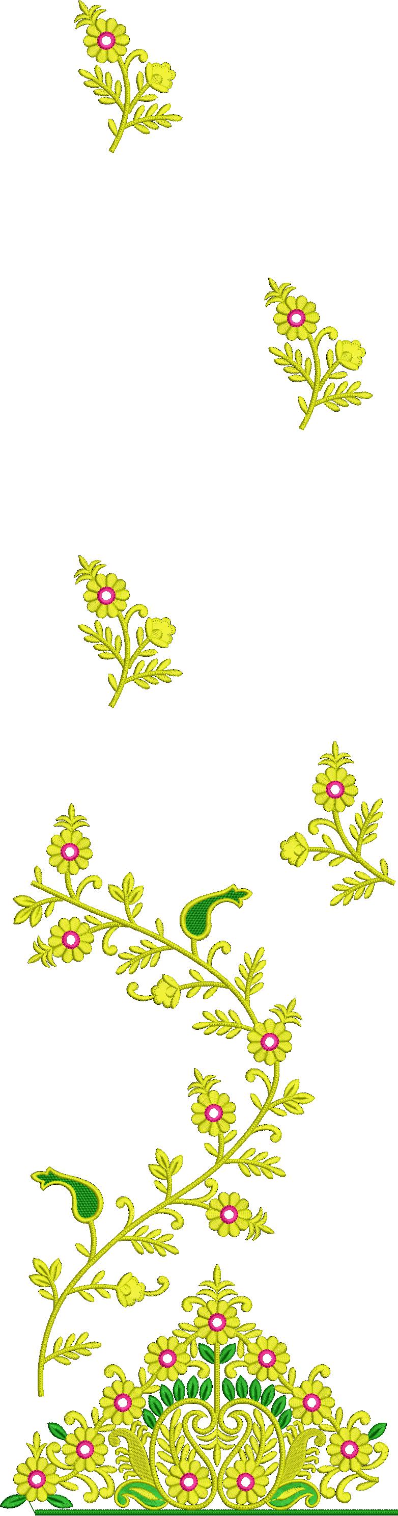 Girls Dress Body Embroidery Design (190)