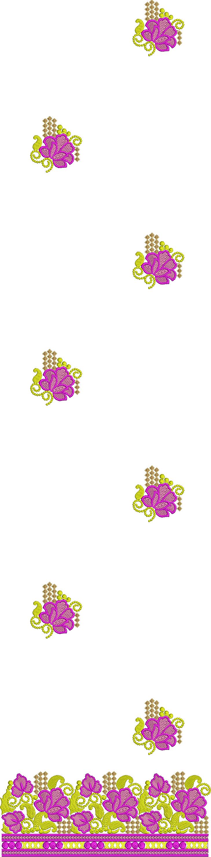 Girls Dress Body Embroidery Design (191)