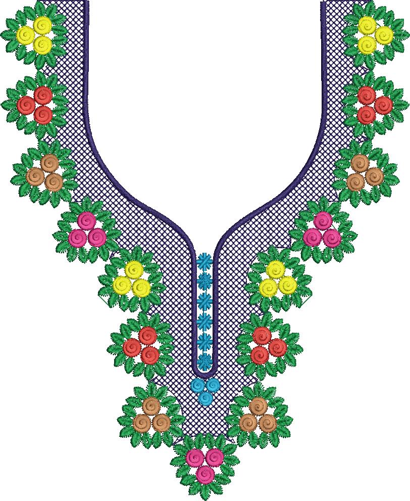 Arabic Embroidery Neck Designs, Free Arabick Nick Latest Design (643)