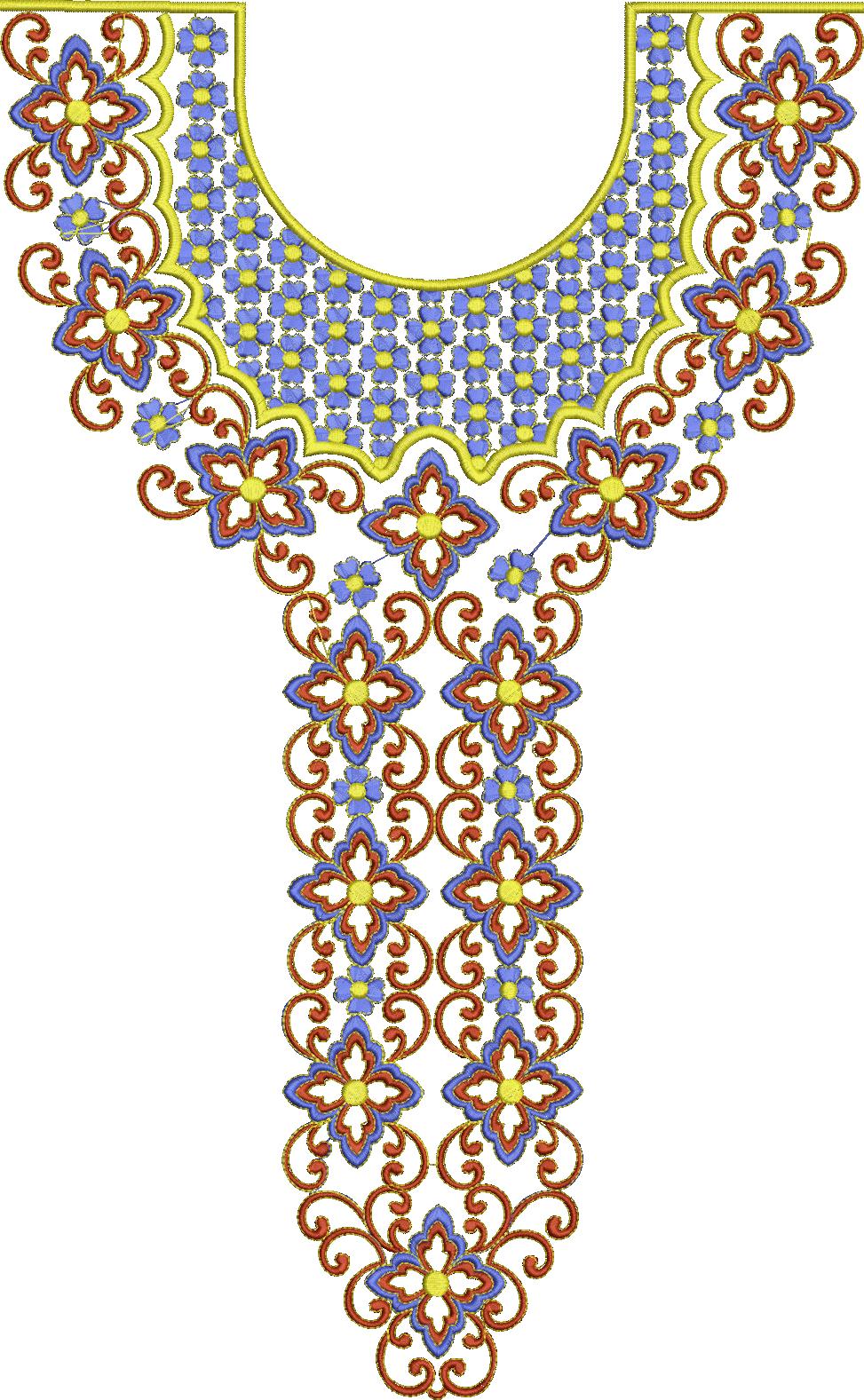 Arabic Embroidery Neck Designs, Free Ar0abick Nick Latest Design (1)