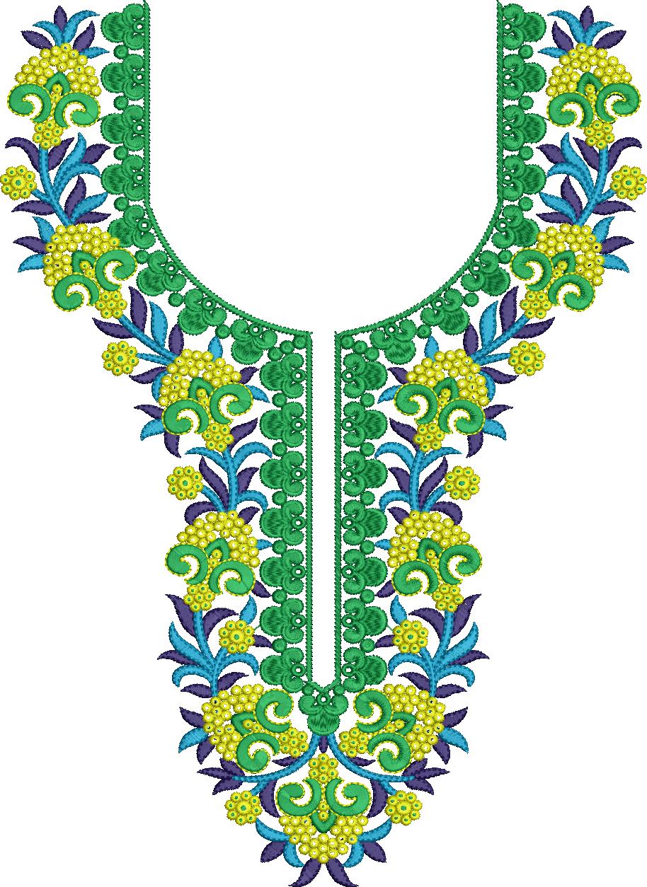 Arabic Embroidery Neck Designs, Free Arabick Nick Latest Design (13)