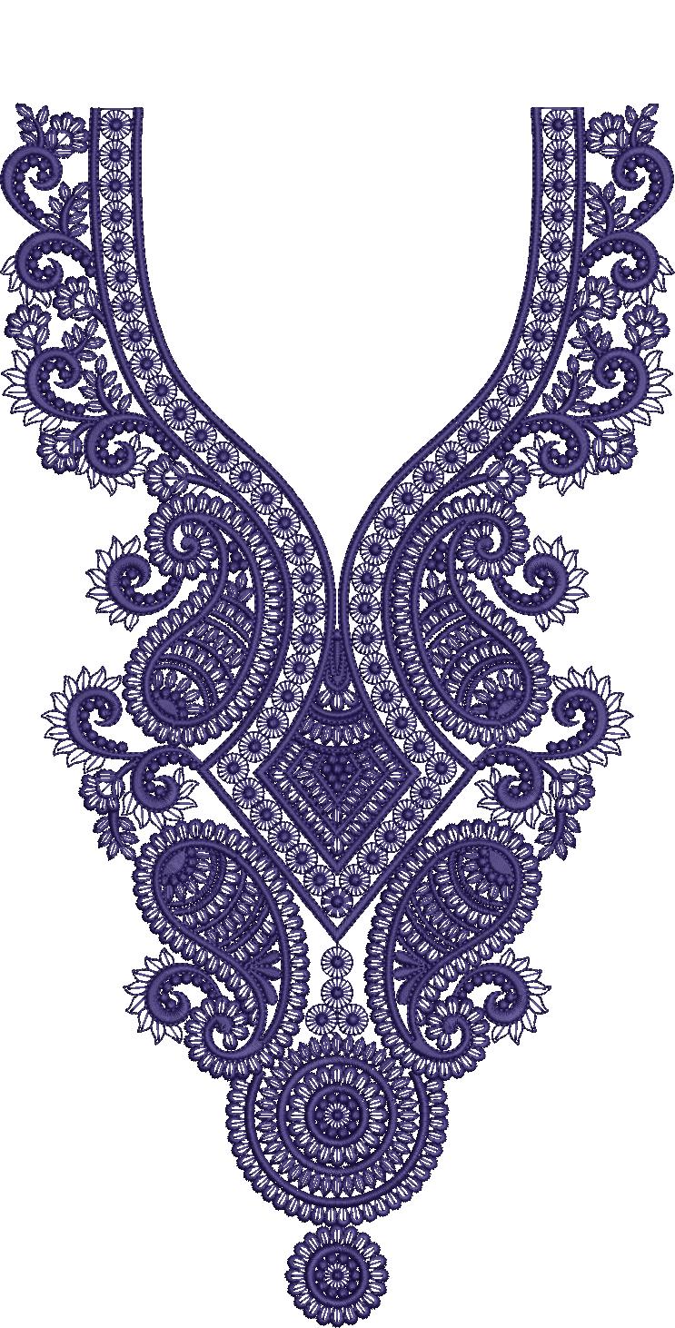 Arabic Embroidery Neck Designs, Free Arabick Nick Latest Design (118)