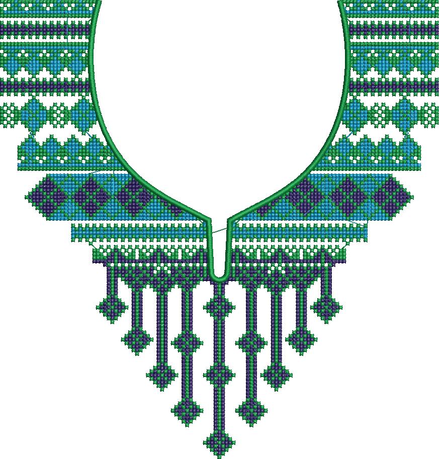 Arabic Embroidery Neck Designs, Free Arabick Nick Latest Design (194)