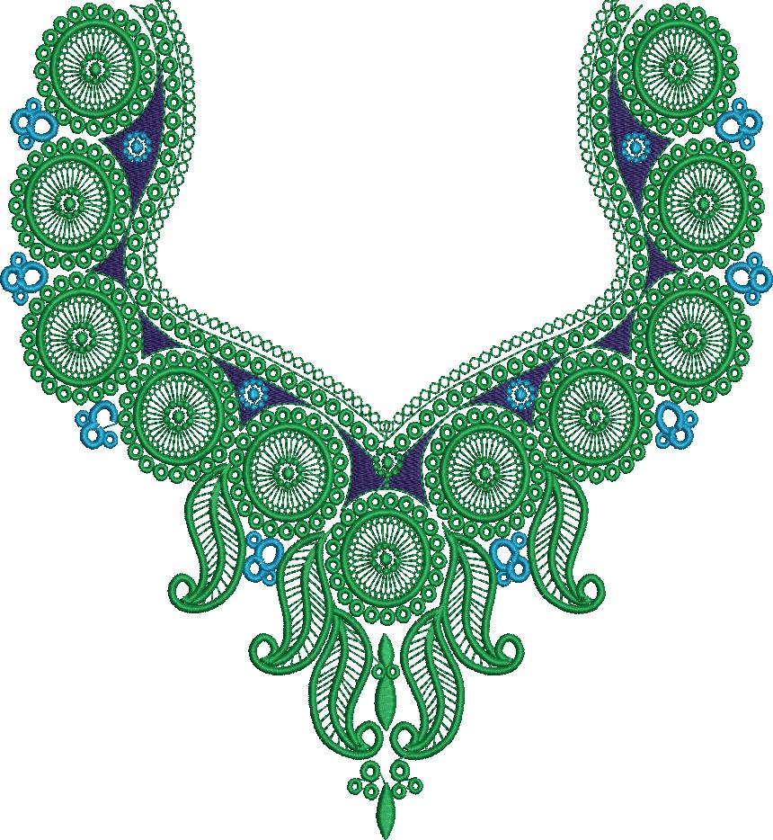 Arabic Embroidery Neck Designs, Free Arabick Nick Latest Design (499)