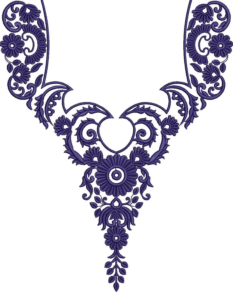 Arabic Embroidery Neck Designs, Free Arabick Nick Latest Design (574)