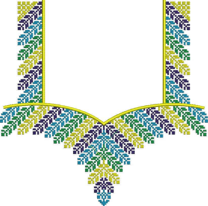Arabic Embroidery Neck Designs, Free Arabick Nick Latest Design (392)
