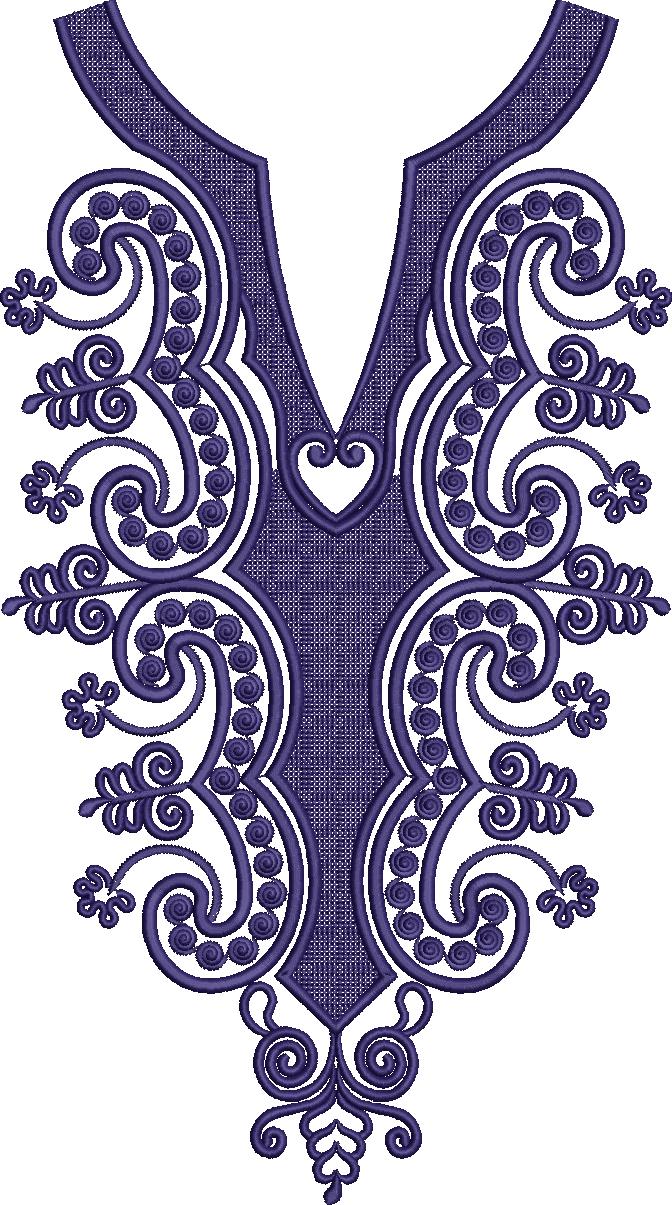 Arabic Embroidery Neck Designs, Free Arabick Nick Latest Design (428)