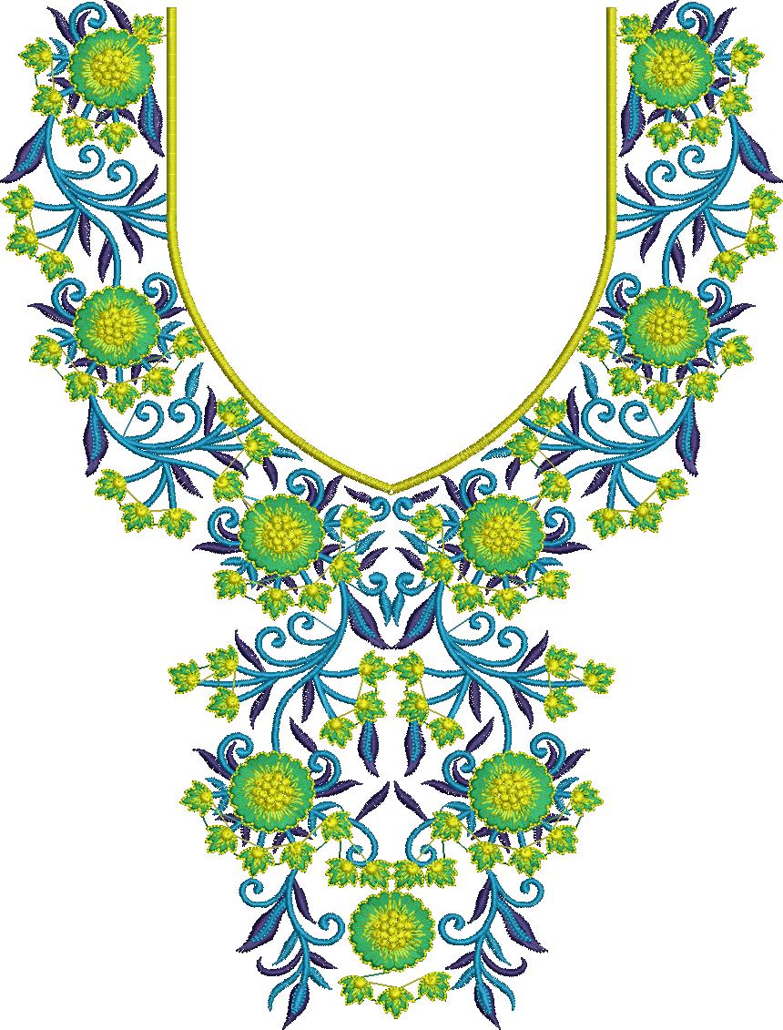 Arabic Embroidery Neck Designs, Free Arabick Nick Latest Design (426)