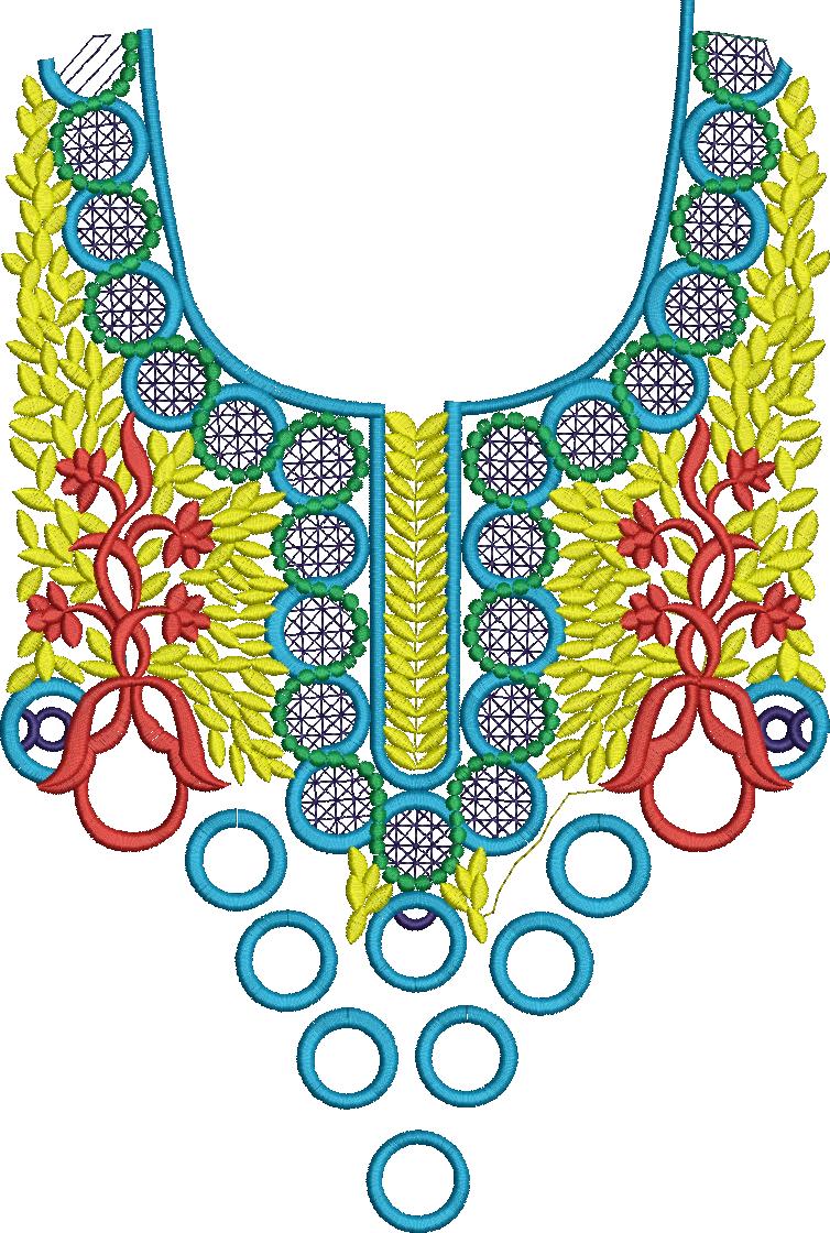 Arabic Embroidery Neck Designs, Free Arabick Nick Latest Design (435)