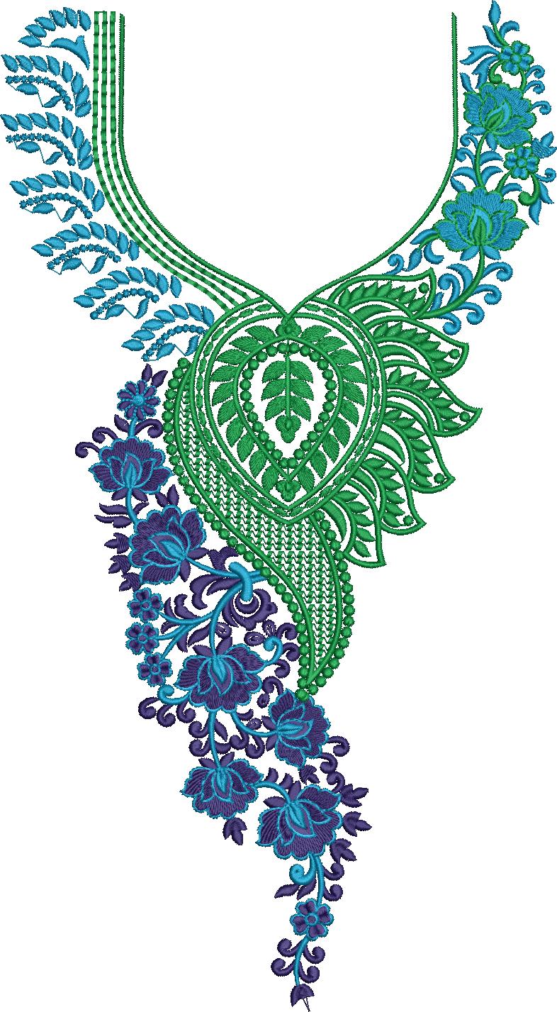 Arabic Embroidery Neck Designs, Free Arabick Nick Latest Design (493)