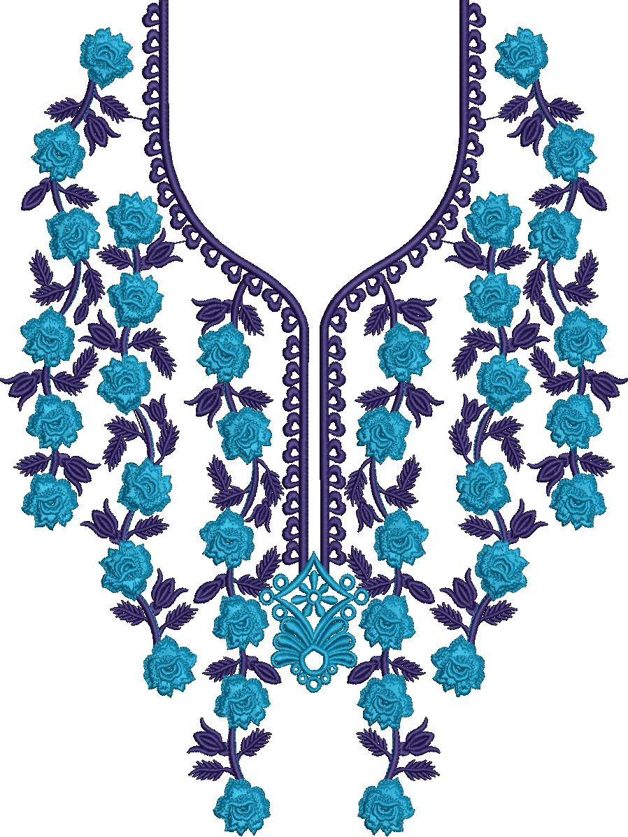 Arabic Embroidery Neck Designs, Free Arabick Nick Latest Design (643)