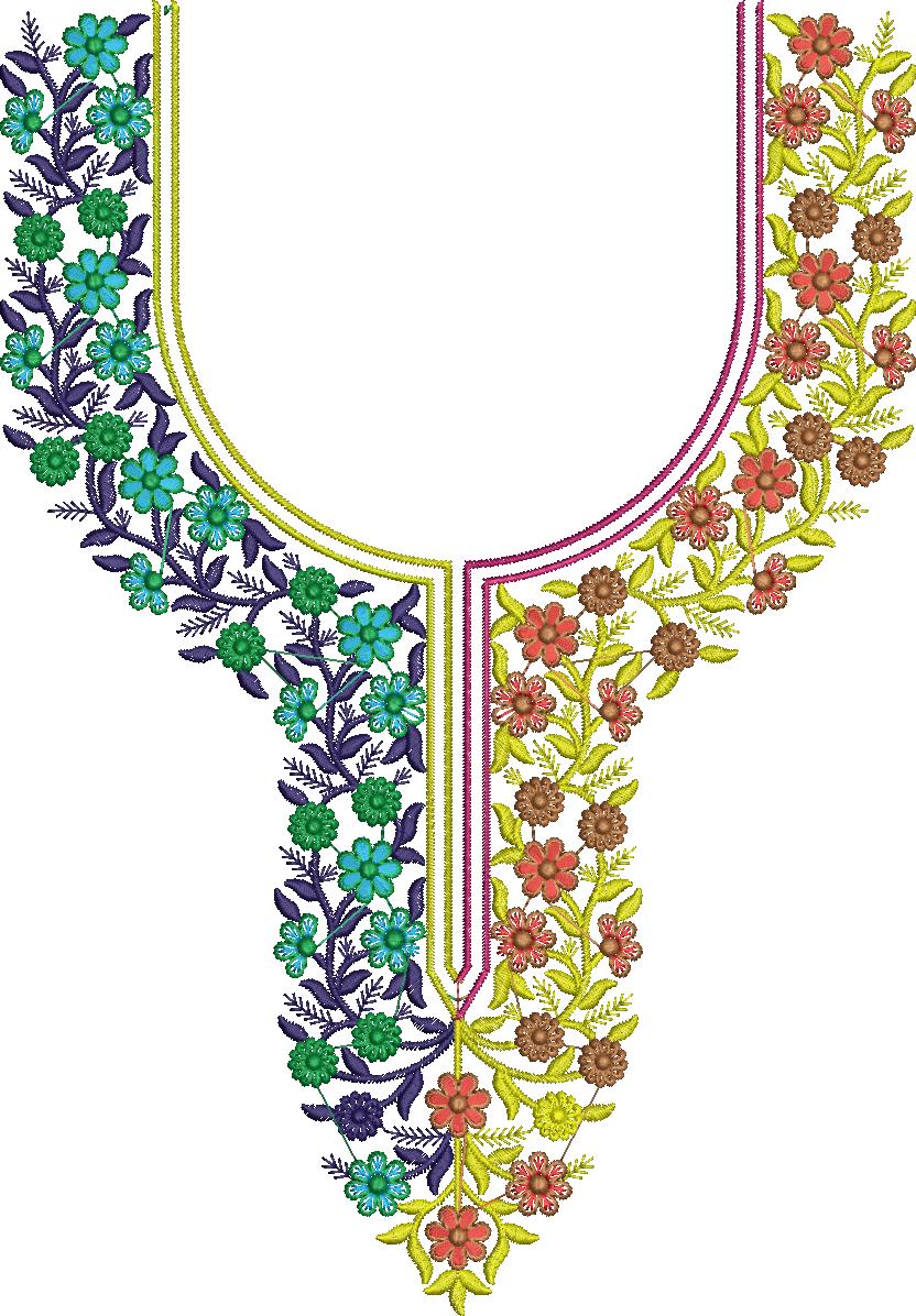 Arabic Embroidery Neck Designs, Free Arabick Nick Latest Design (512)