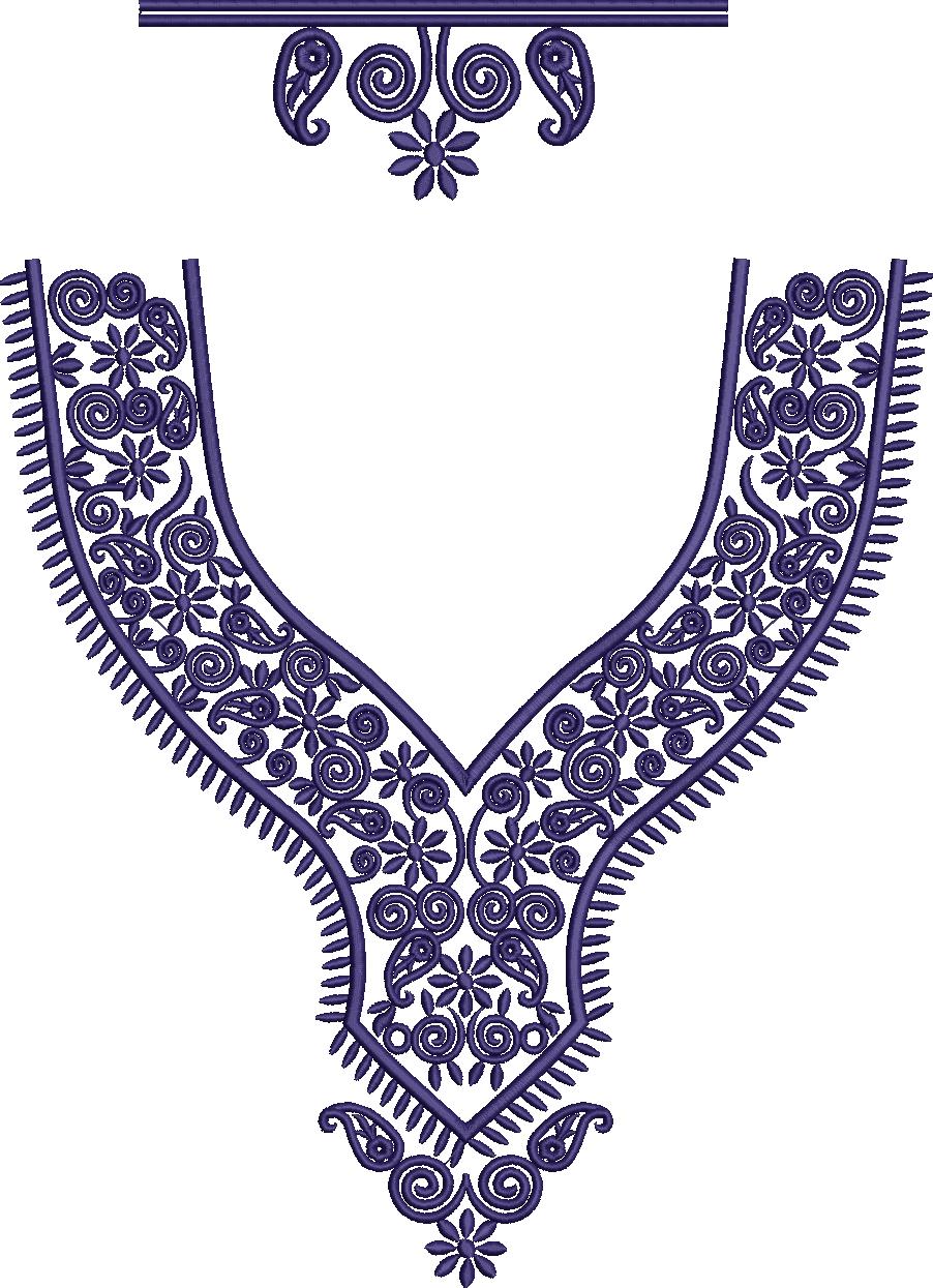 Arabic Embroidery Neck Designs, Free Arabick Nick Latest Design (507)