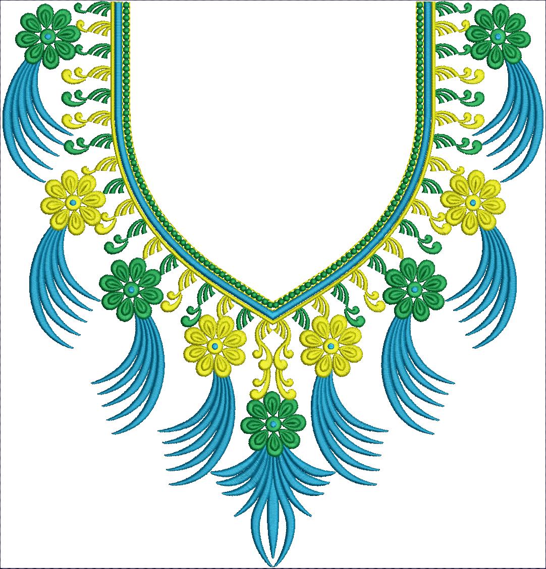 Arabic Embroidery Neck Designs, Free Arabick Nick Latest Design (552)
