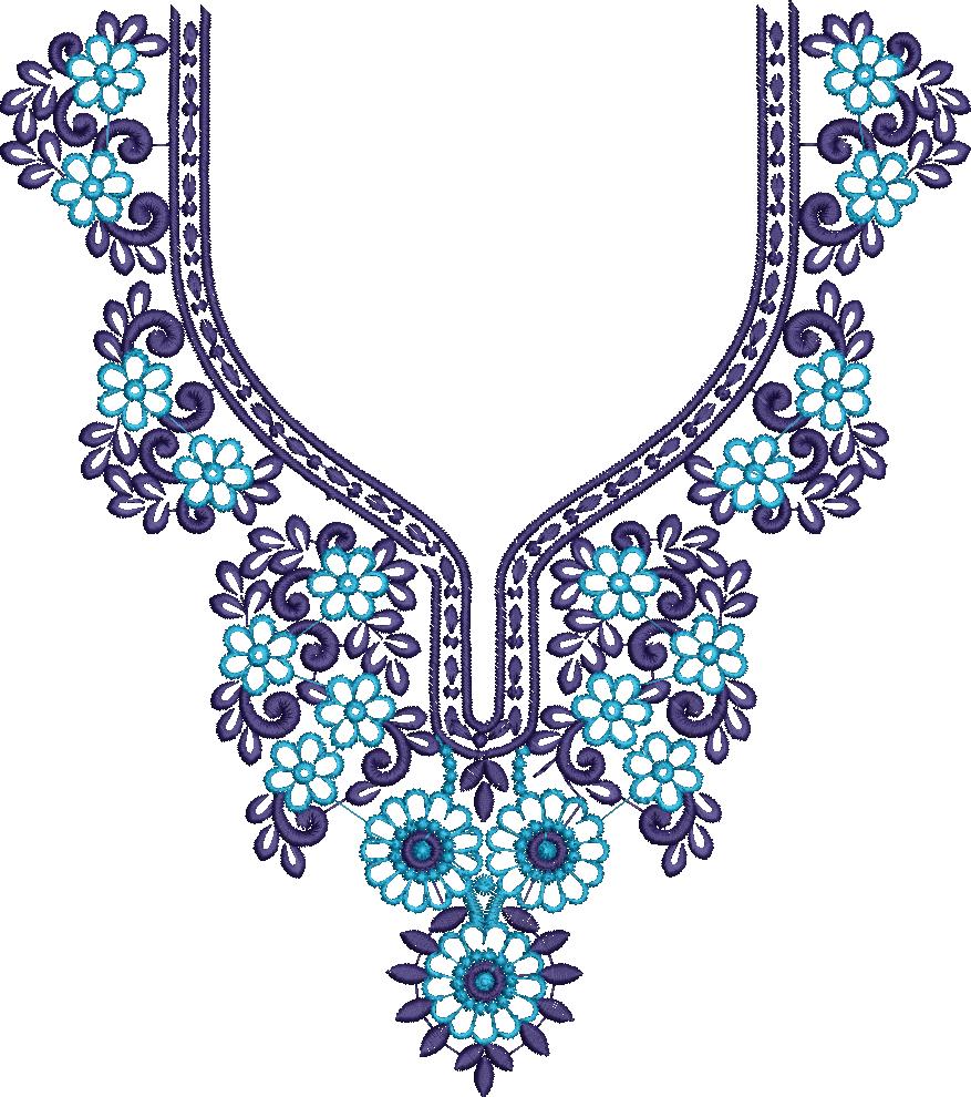 Arabic Embroidery Neck Designs, Free Arabick Nick Latest Design (561)