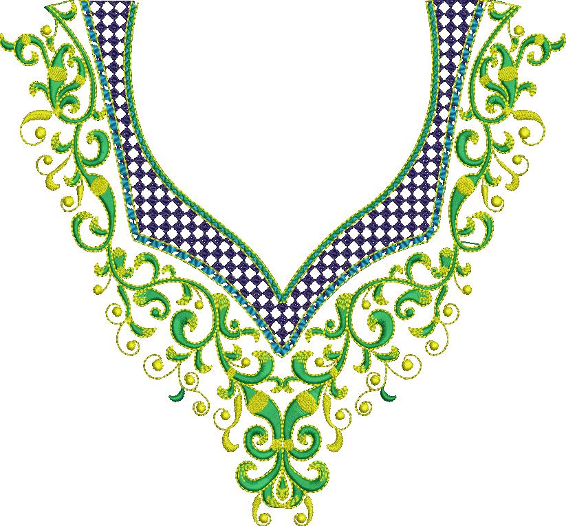 Arabic Neck Embroidery Designs (85)