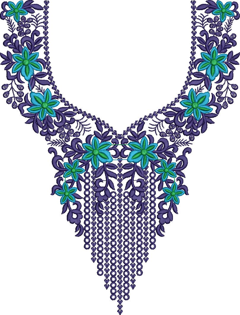 Arabic Neck Embroidery Designs (148)