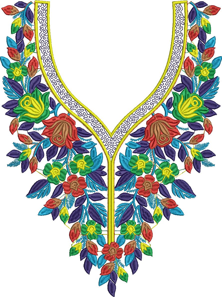 Arabian Neck High Quality Embroidery Free Design (273)