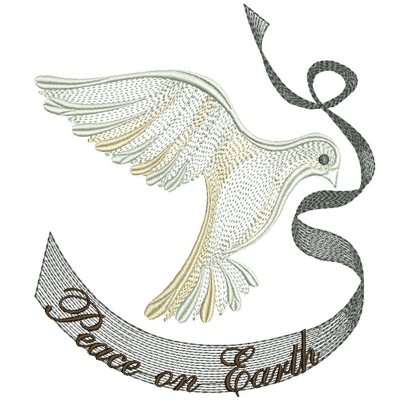 Dove Birds Love Embroidery Design (9)