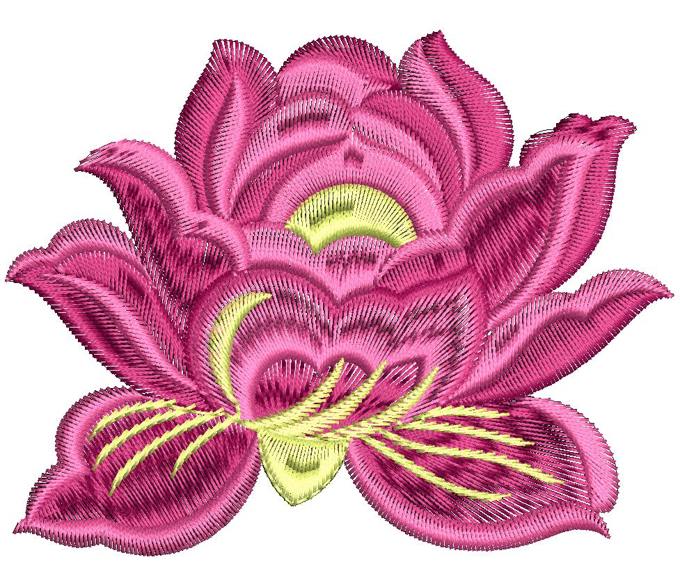 Flower Embroidery Patch Design For Small Machine, (101)