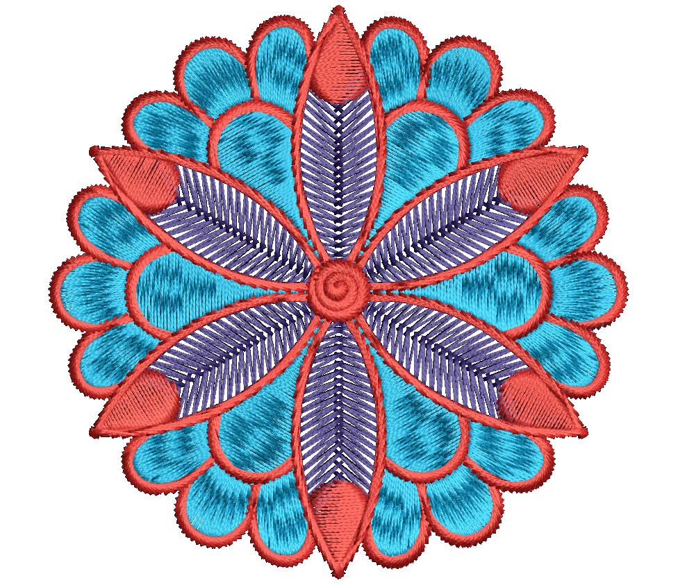 Flower Embroidery Patch Design For Small Machine, (177)
