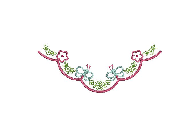 Border, Bottom Panal Design for Home Embroidery Design (345)