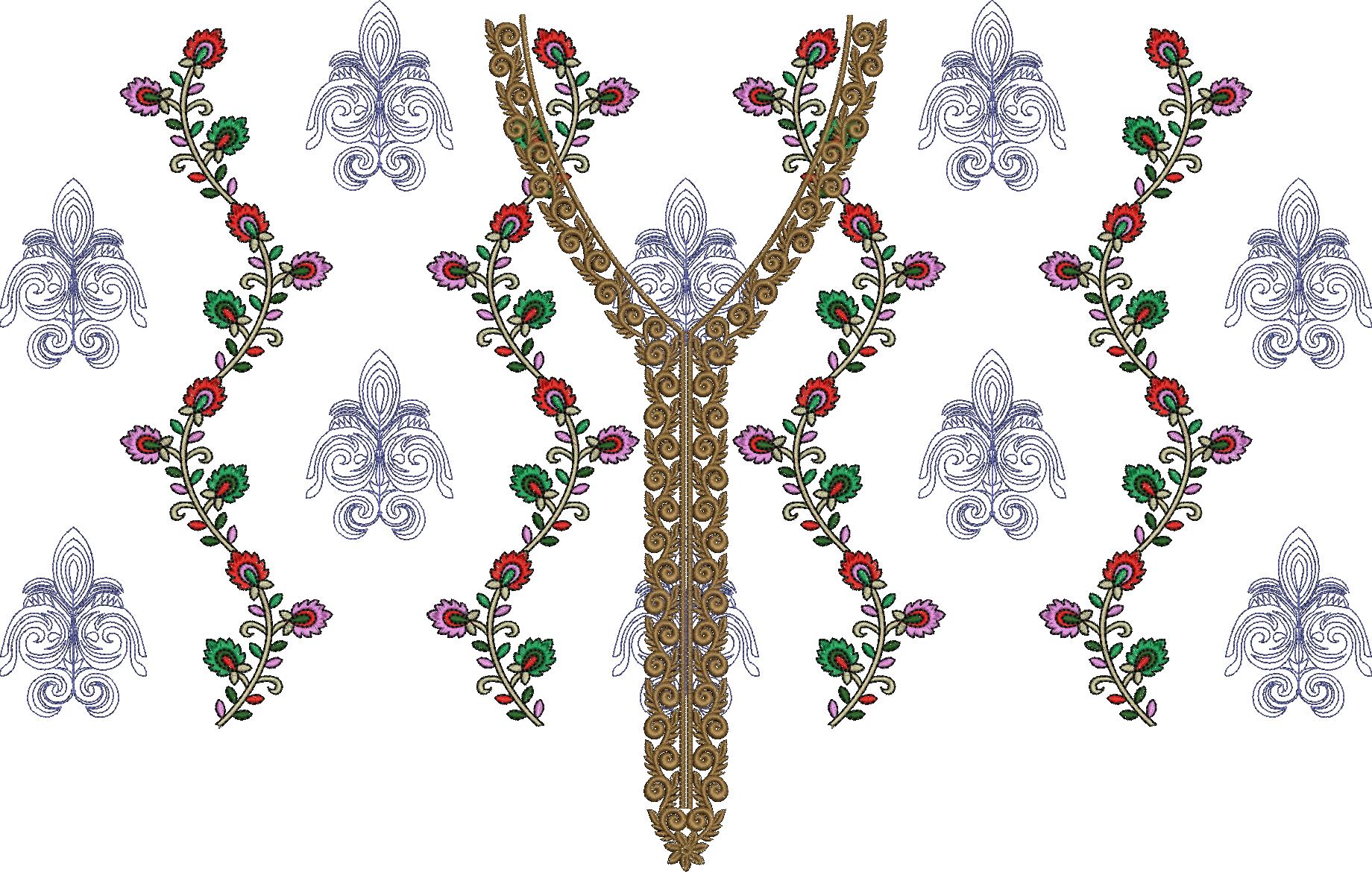 Pakistani Embroidery Designs Dress For Salwar Kameez (54)