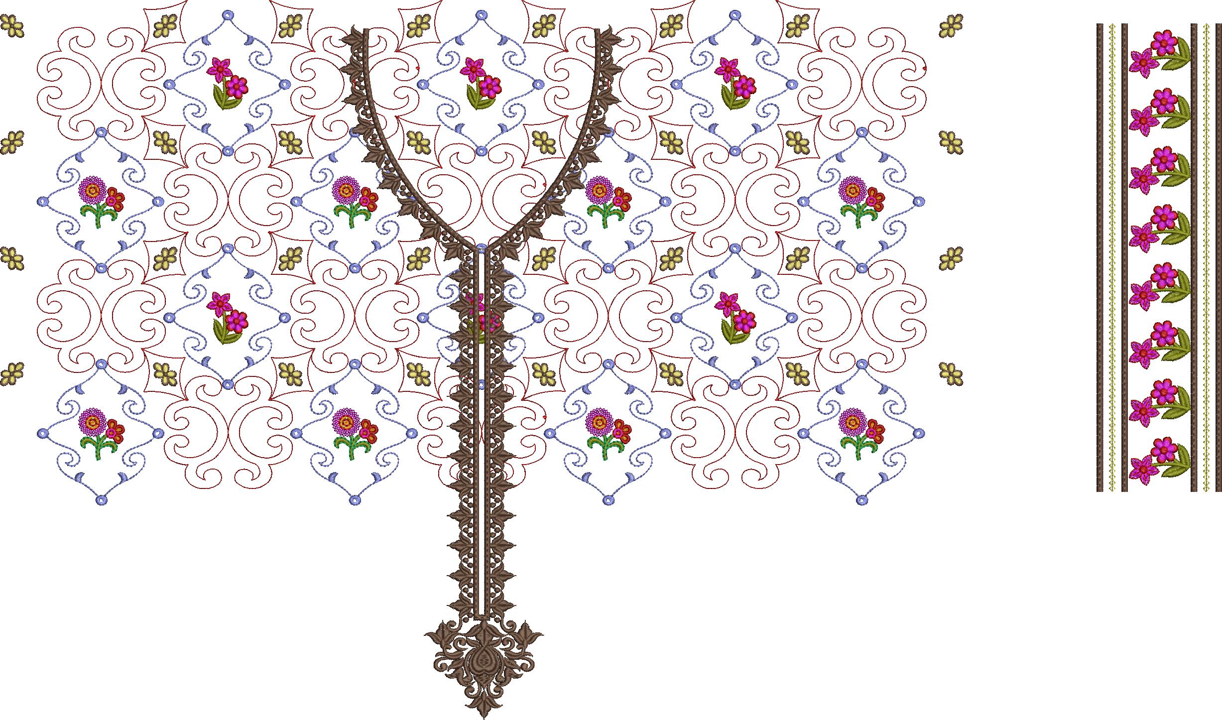 Pakistani Embroidery Designs Dress For Salwar Kameez (150)