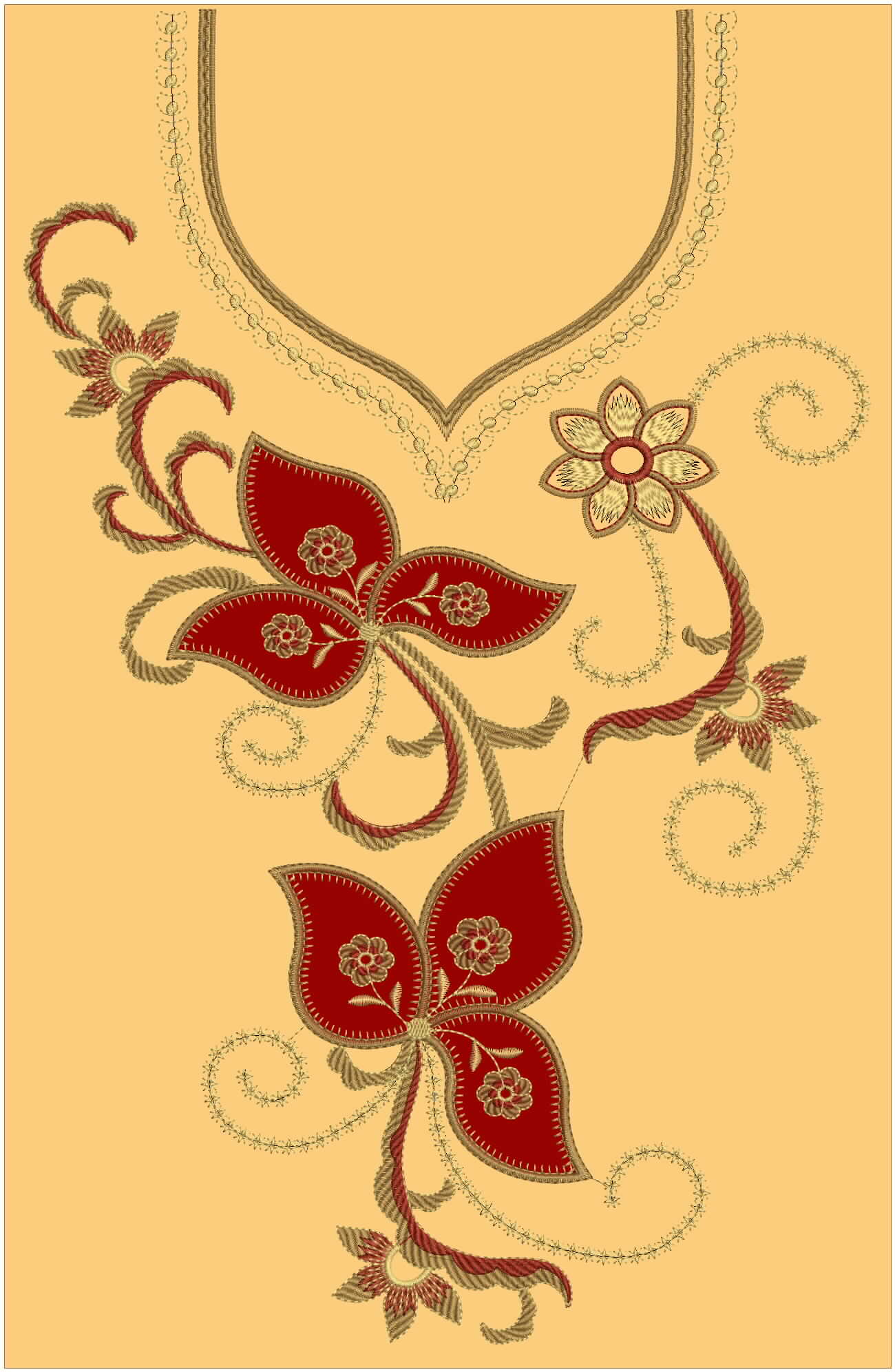 Islamic Women Arabic Embroidery Design (14)