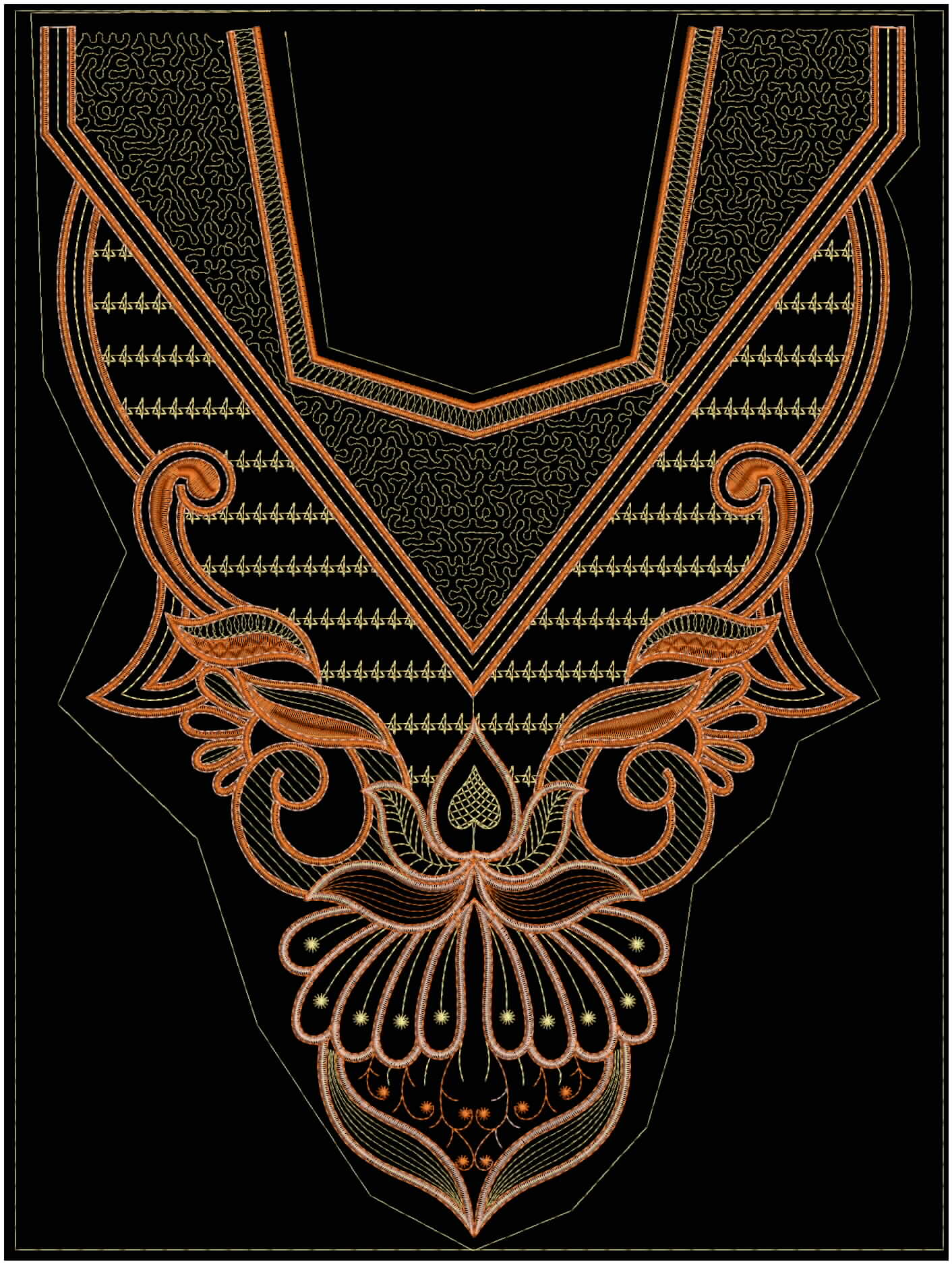 Islamic Women Arabic Embroidery Design (17)