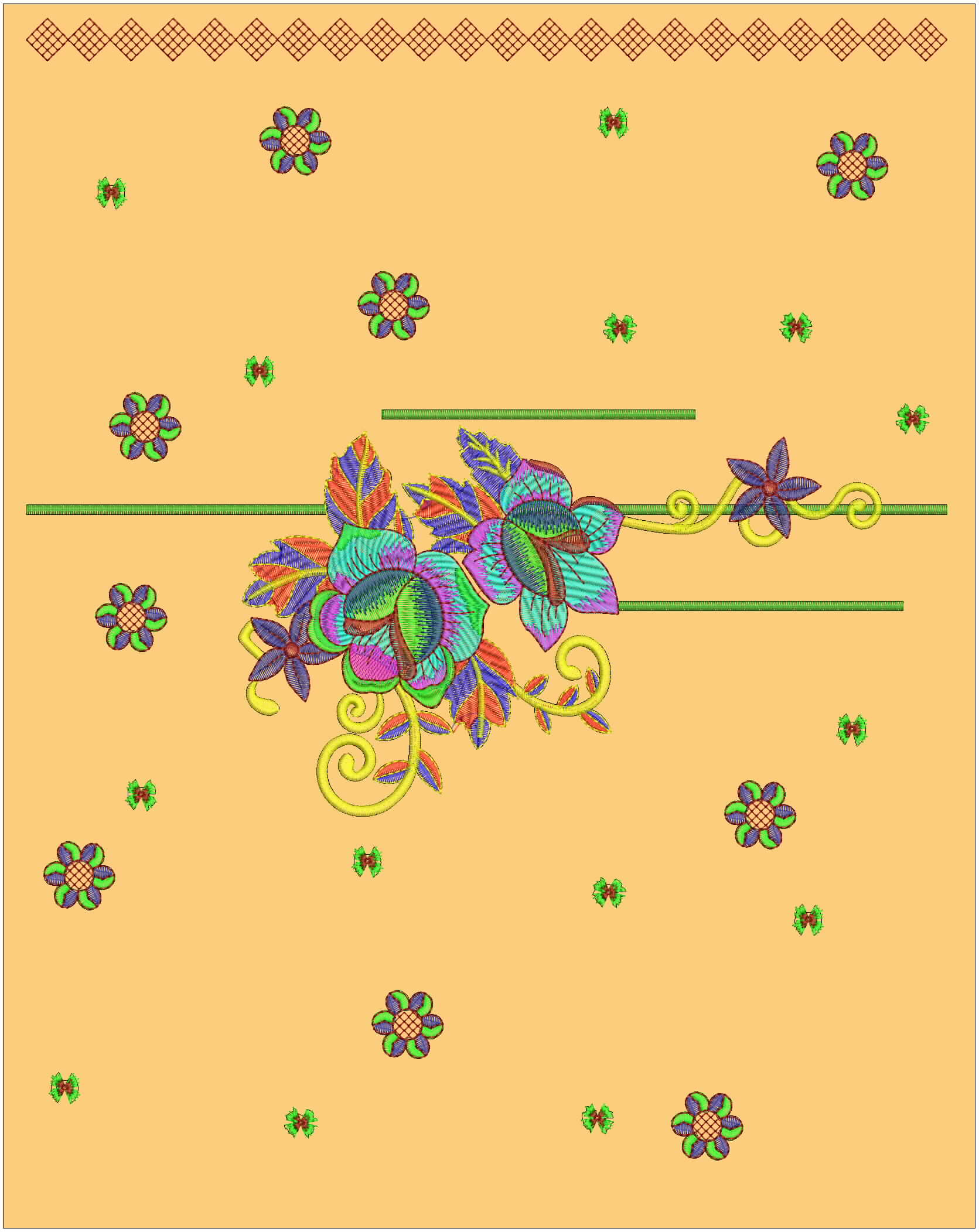 Islamic Women Arabic Embroidery Design (43)