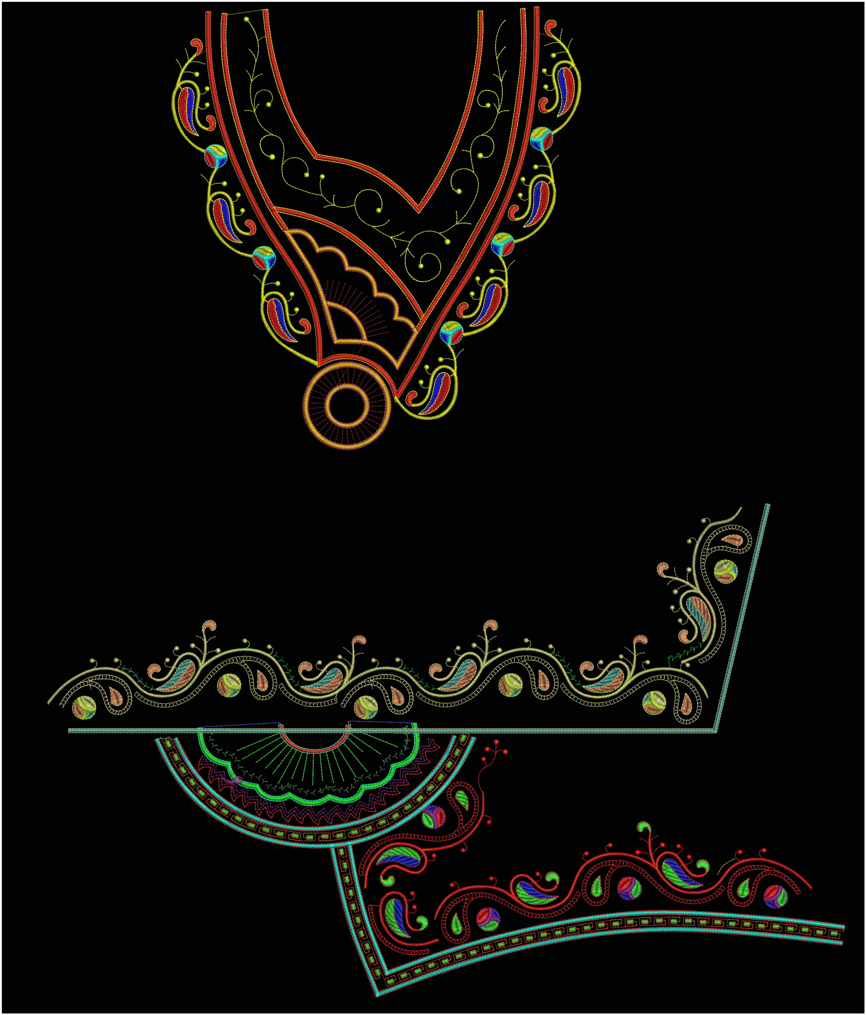 Islamic Women Arabic Embroidery Design (54)
