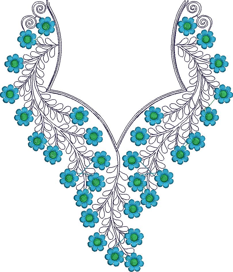 Arabic Fashion Cording Neck Design, Arabick Cording Design (112)